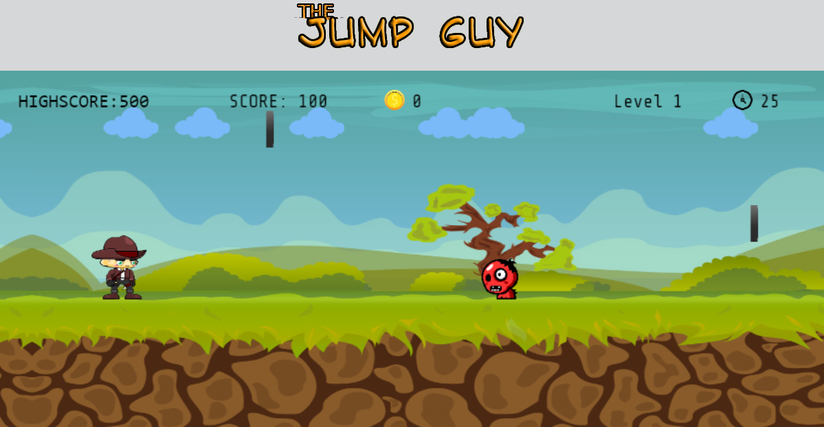 The Jump Guy Game in JavaScript Free Source Code | SourceCodester